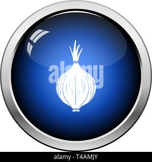 Onion Icon. Glossy Button Design. Vector Illustration Stock Vector ...