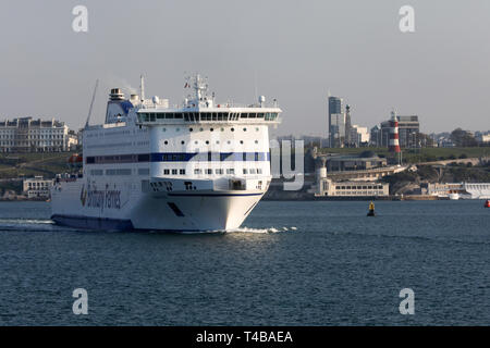Brittany Ferries', MV Armorique sailing from Plymouth Stock Photo - Alamy