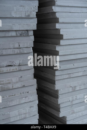 Aerated lightweight gypsum building concrete blocks prepared for ...