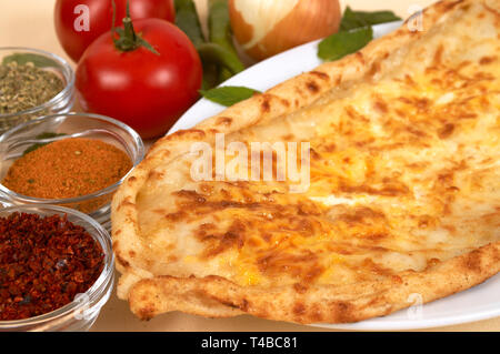 turkish special cheese pide close up Stock Photo - Alamy