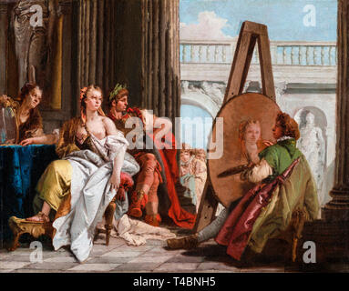 Alexander The Great in the studio of Apelles to arrange the painting of ...