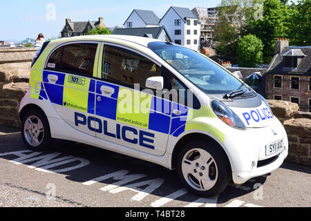 "Police Scotland" “Police Car parked along an old narrow cobbled side ...