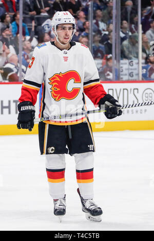 Calgary Flames left wing Johnny Gaudreau (13) waits for a face-off ...