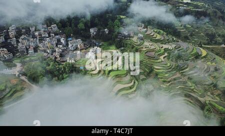 Liping. 16th Apr, 2019. Aerial photo taken on April 16, 2019 shows the ...