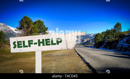 Street Sign to Self-Help Stock Photo - Alamy