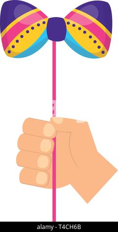 carnival hand with bowtie Stock Vector Image & Art - Alamy