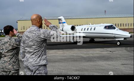 Col. Ron Cheatham, 501st Combat Support Wing vice commander, speaks ...