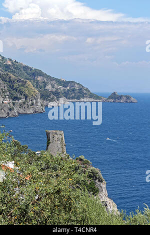 Medieval Towers Fort at Amalfi Coast in Italiy Stock Photo - Alamy