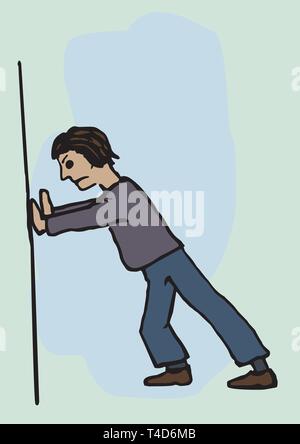 Give him a shove Stock Photo - Alamy