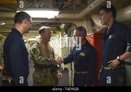 Capt. Stewart Bateshansky, commanding officer of the San Antonio-class ...