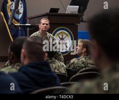 Capt. Joshua Lasky, Naval Special Warfare Group 4 commodore, paid a ...