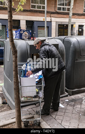 Man sorting rubbish for recycling bins in Greece Stock Photo: 25872485 ...