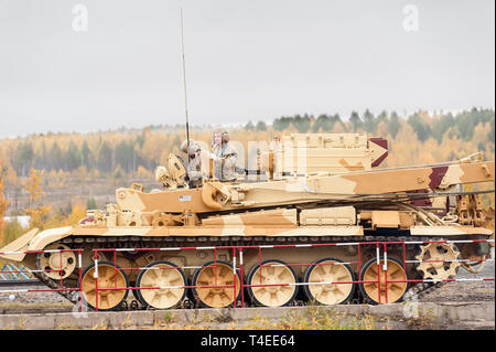 Armoured recovery vehicle BREM-1M in action Stock Photo - Alamy