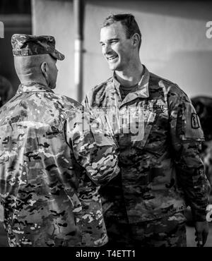 Command Sgt. Maj. Matthew P. Baller, 30th Medical Brigade, outgoing ...