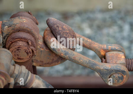 detail of tow hook on old steam locomotive Stock Photo - Alamy