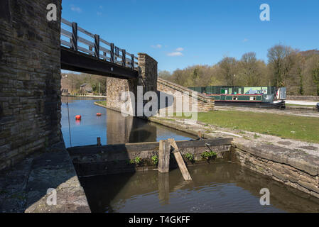 Bridge at Bugsworth Basin a restored canal basin near Whaley Bridge ...