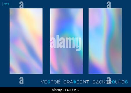 Fluid gradient, retro futuristic theme design with glow and three ...