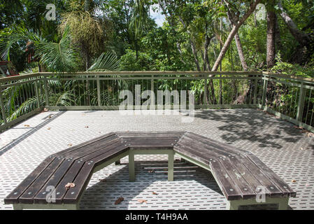 Elevated treetop lookout with semi-circle in the Monsoon Forest at ...