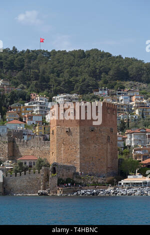 Turkey, province of Antalya, Alanya, the red tower Stock Photo - Alamy
