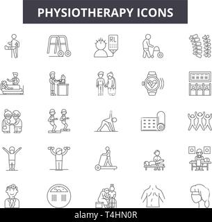Physio Physiotherapy and Rehabilitation Treatment Stick Figure ...