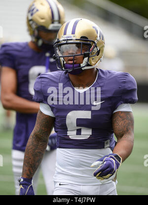 Seattle, WA, USA. 17th Apr, 2019. UW quaterback JACOB EASON (10 ...