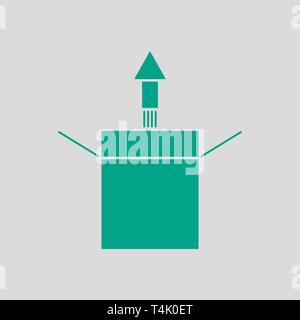 Product Release Icon. Green on Gray Background. Vector Illustration ...