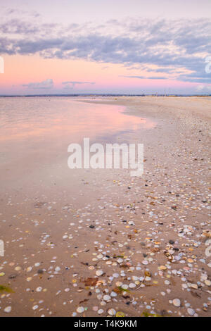 Point Walter sandbar extending out into the Swan River in in Bicton ...