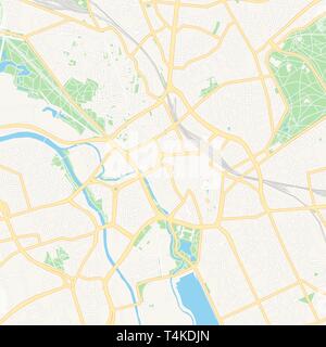 Modern City Map - Hannover city of Germany with boroughs and titles DE ...