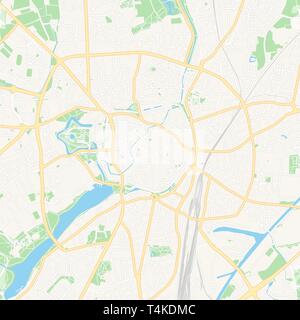 Modern City Map - Munster city of Germany with boroughs DE Stock Vector ...