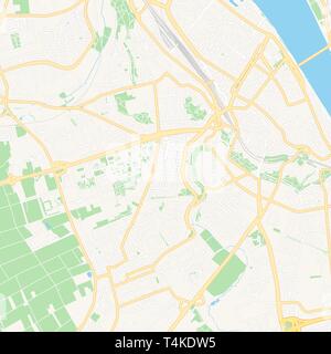 Modern City Map - Mainz city of Germany with boroughs and titles DE outline map Stock Vector ...