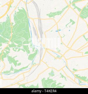 Modern City Map - Hagen city of Germany with boroughs DE Stock Vector ...