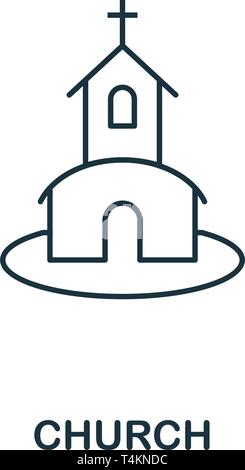 Church icon, outline style Stock Vector Image & Art - Alamy