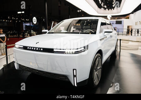 Bordrin iV7 electric car unveiled at the 2019 Shanghai Auto Show Stock ...