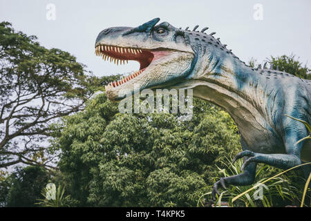 Tyrannosaurus - prehistoric era dinosaur. Adventure park Stock Photo ...
