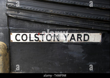 Bristol street name signs after the slaver, Edward Colston Stock Photo ...