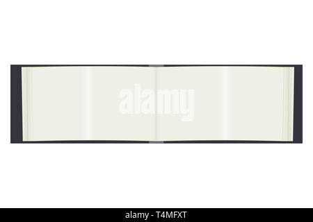 Horizontal book cover mock up standing on a white desk with white brick ...