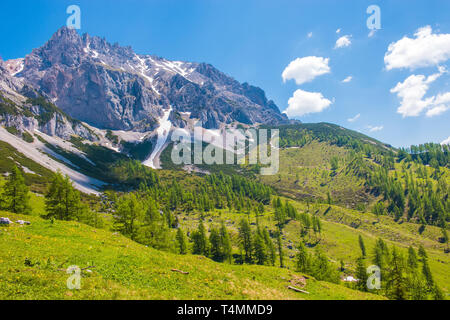 View closeup Alpine rocks in National park Dachstein, Austria, Europe ...