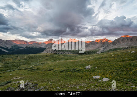Evening landscape in the Collegiate Peaks Wilderness, Colorado Stock ...