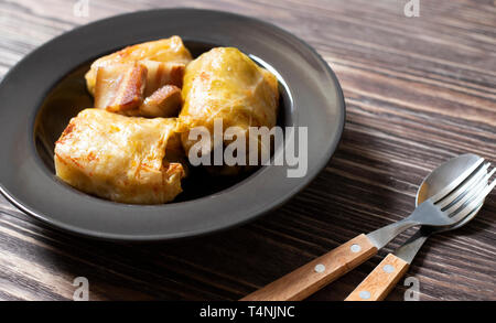 Sarma - traditional dish of Balkan cuisine. Cabbage rolls with meat and ...