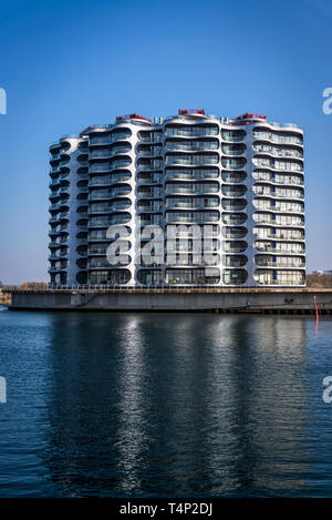 New housing developments along Copenhagen harbour, Copenhagen, Denmark ...
