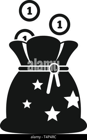 santa money bag, sack vector symbol icon design. Beautiful Stock Vector ...