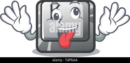 Crazy A button attached a cartoon keyboard Stock Vector Image & Art - Alamy