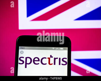 In this photo illustration a Spectris plc logo seen displayed on a ...