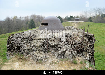 Machine gun turret of the First World War One Fort de Douaumont Stock ...