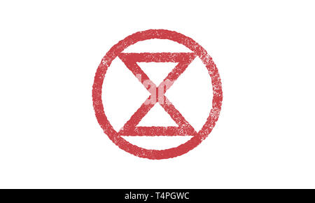 Extinction Symbol, concept illustration Extinction Rebellion moment ...