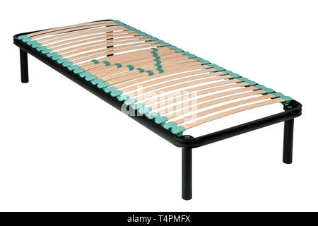 Single wooden orthopaedic bed with net and shock absorbers and electric ...