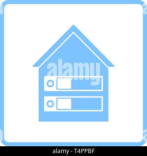 Datacenter Icon. Blue Frame Design. Vector Illustration Stock Vector ...