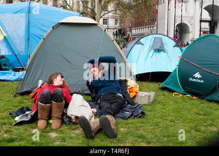 LONDON - APRIL 2019: Extinction Rebellion climate change protest in ...