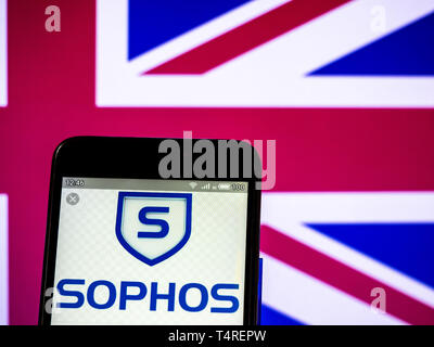 Ukraine. 18th Apr, 2019. In this photo illustration a Sports Direct ...