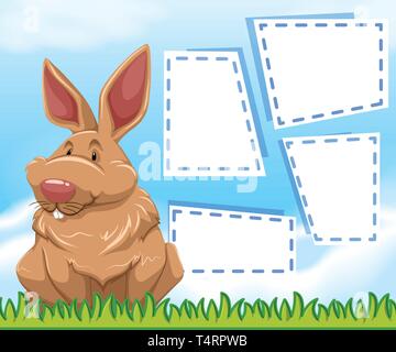 Bunny on note template illustration Stock Vector Image & Art - Alamy
